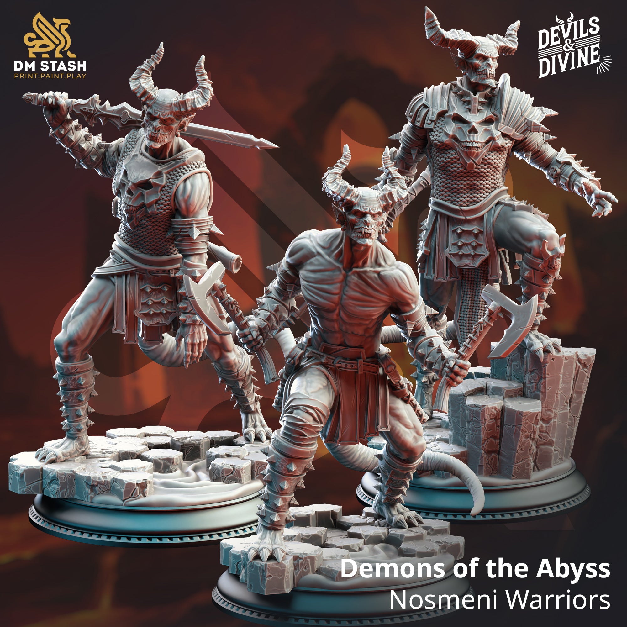 DM Stash - Demons of the Abyss, Nosmeni Warriors - Devils and Divine 2 – WIzard's Workshop