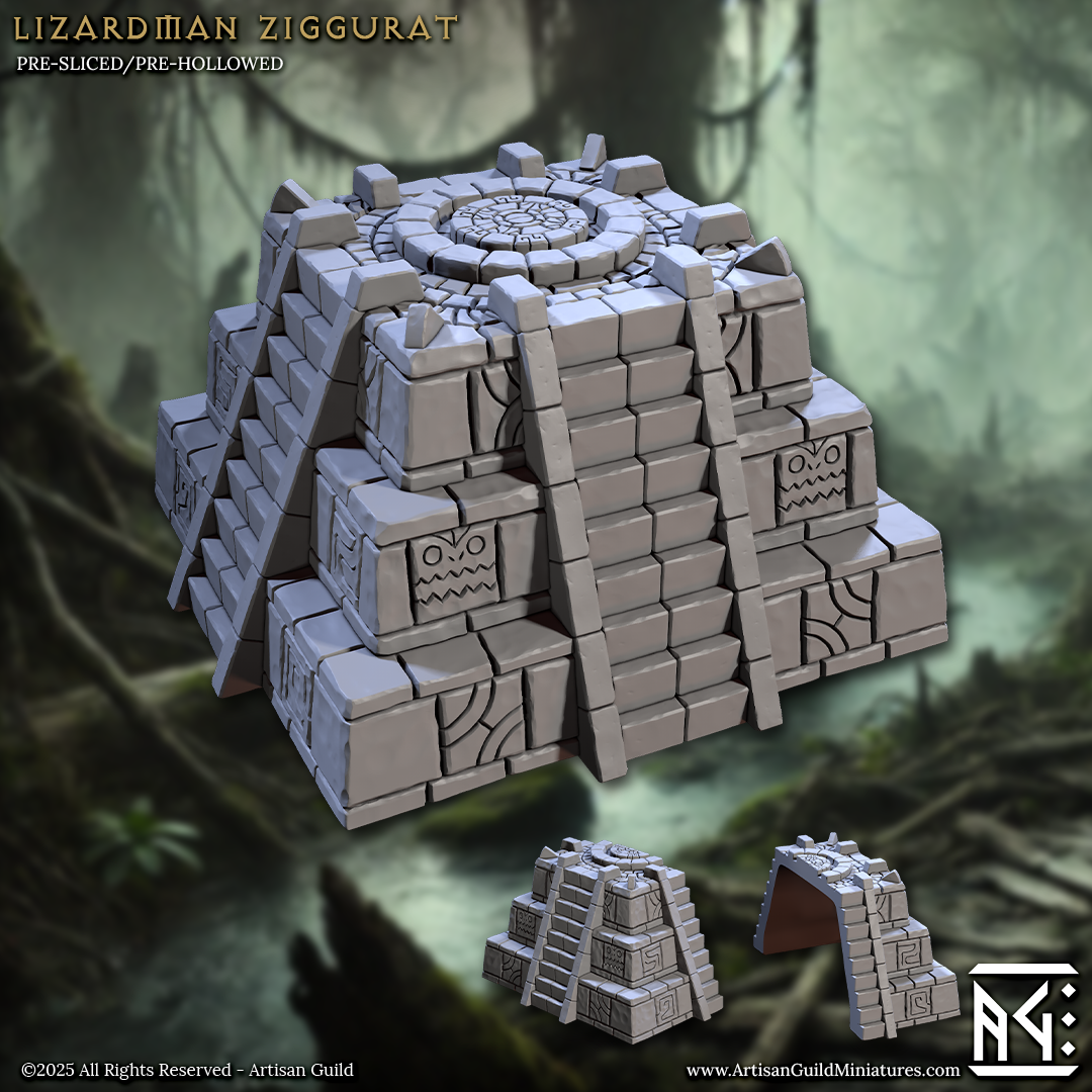 Artisan Guild - Lizardman Ziggurat (FDM), Terrain - Lizardmen of Falgo ...