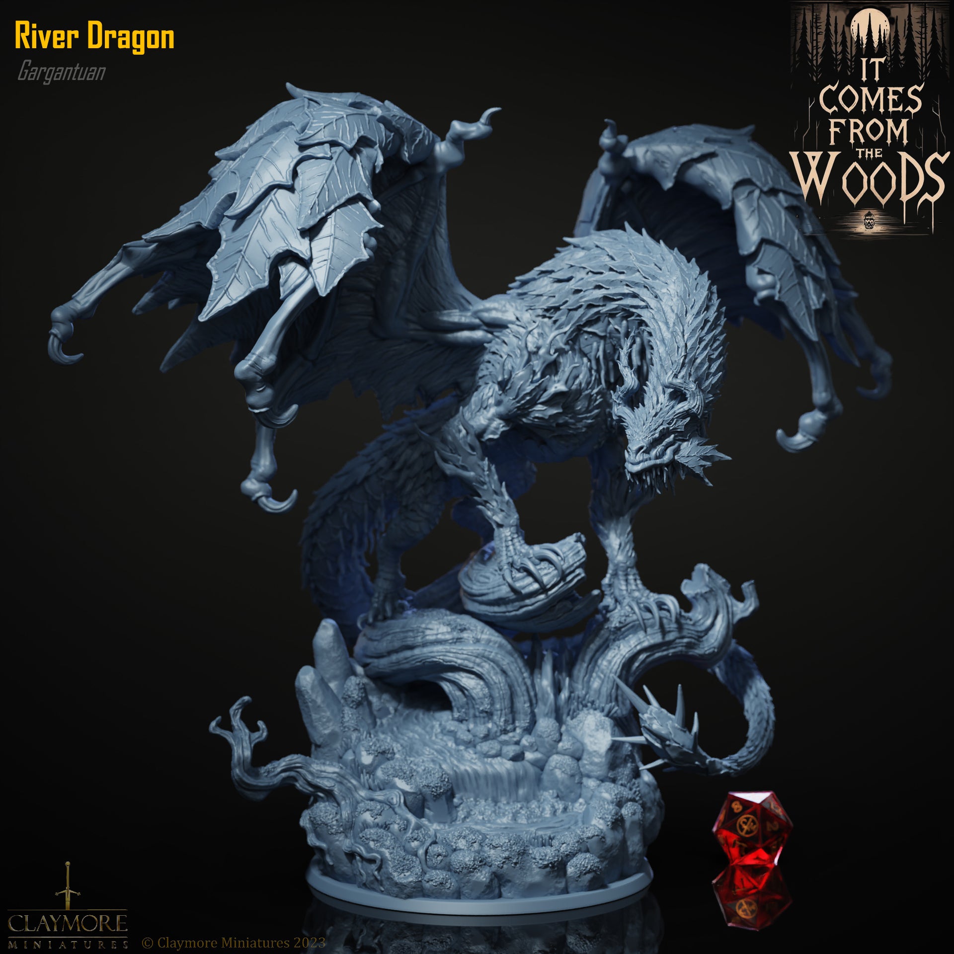 Claymore Miniatures - River Dragon (Gargantuan) - It Comes from the Wo ...